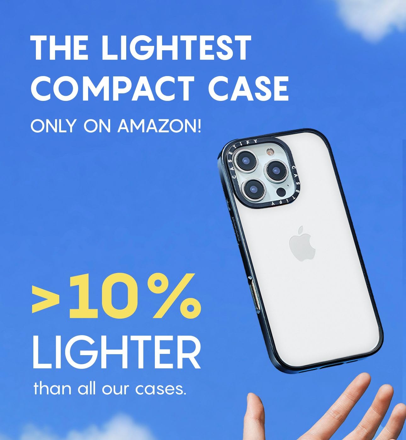 CASETiFY Compact iPhone 13 Pro Max Case [2X Military Grade Drop Tested / 4ft Drop Protection] - Clear Black