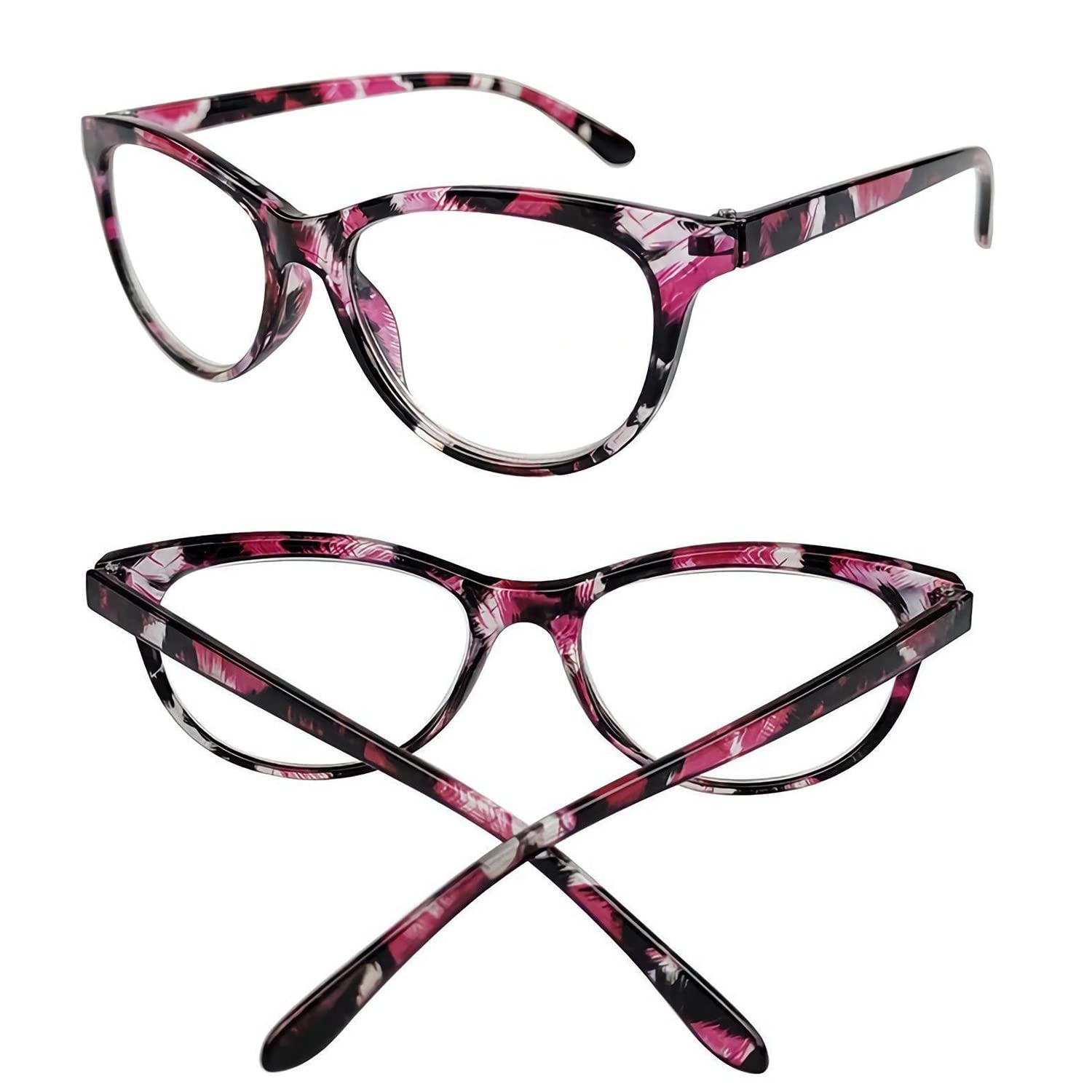 CVVTSPE 3 Pack Reading Glasses Blue Light Blocking Stylish Cat Eye Computer Readers Anti Eyestrain & Glare for Women (Multicolor, 2.5, x)