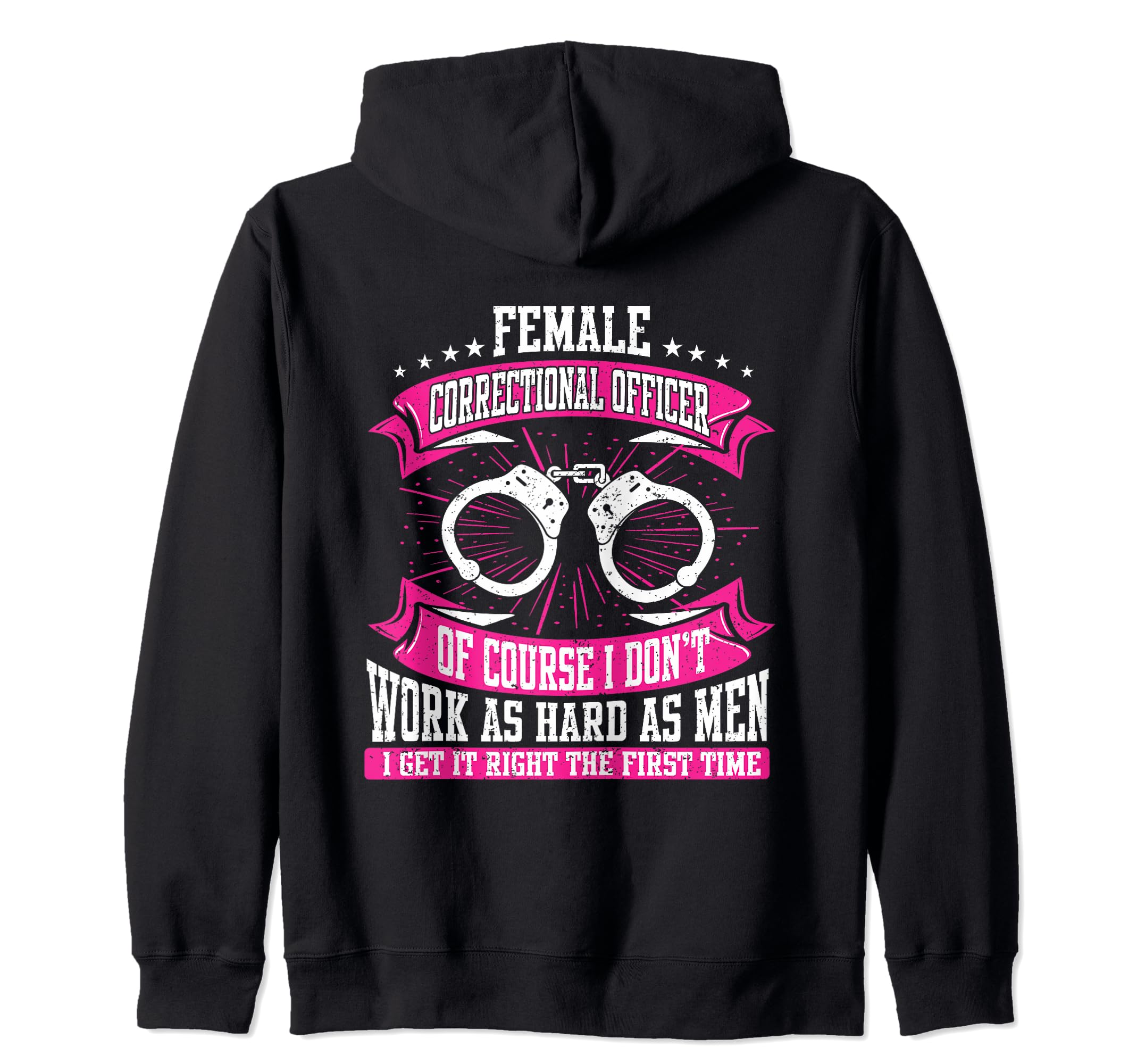 Prison Detention Correctional Female Corrections Officer Zip Hoodie
