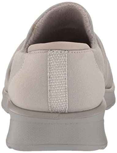 BZees Women's Glimmer Slip-Ons Loafer, Silver Smoke Shimmer, 6.5 Wide