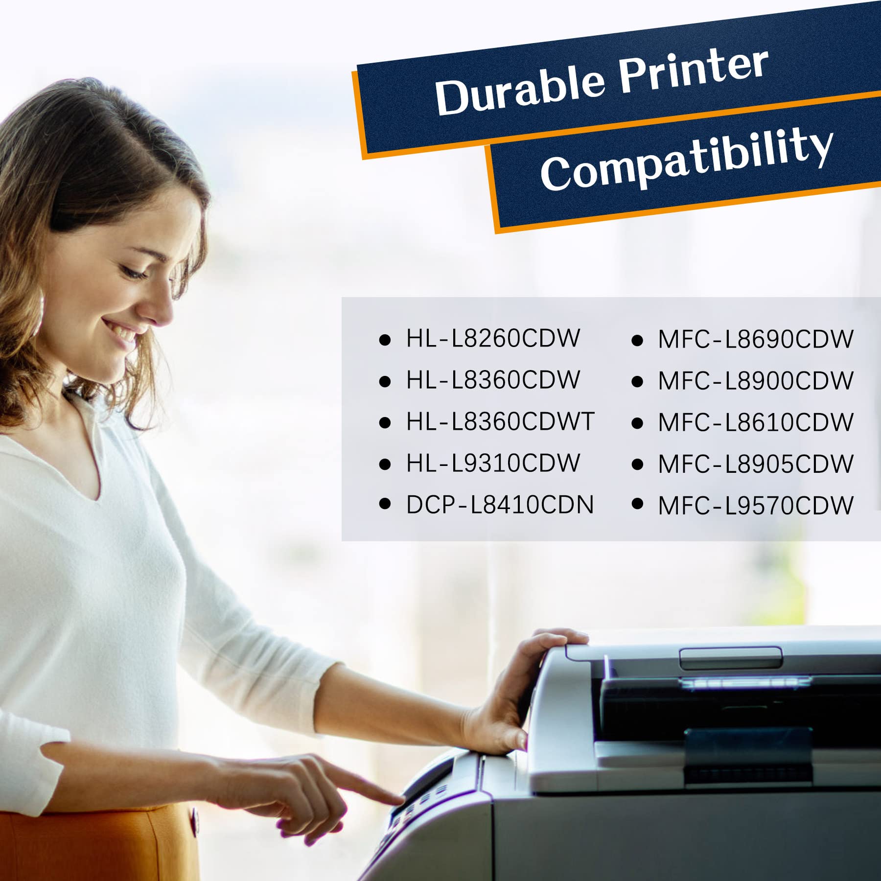 Colorking Compatible Toner Cartridge Replacement for Brother TN433 TN433BK TN-433 TN431 TN436 Black Toner for Brother HL-L8360CDW HL-L8360 MFC-L8900CDW HL-L8260CDW MFC-L8610CDW Printer(2 Pack)
