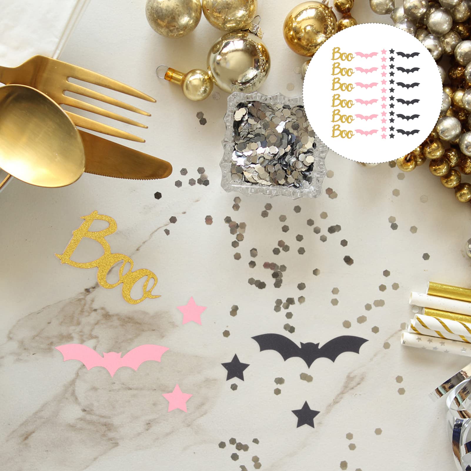 Gadpiparty 2 Sets Drip Paper Scrap Halloween Confetti Scatter Halloween Bat Confetti Trick or Treat Party Centerpiece Table Decorations Halloween Confetti for Desktop Accessories Dining Table