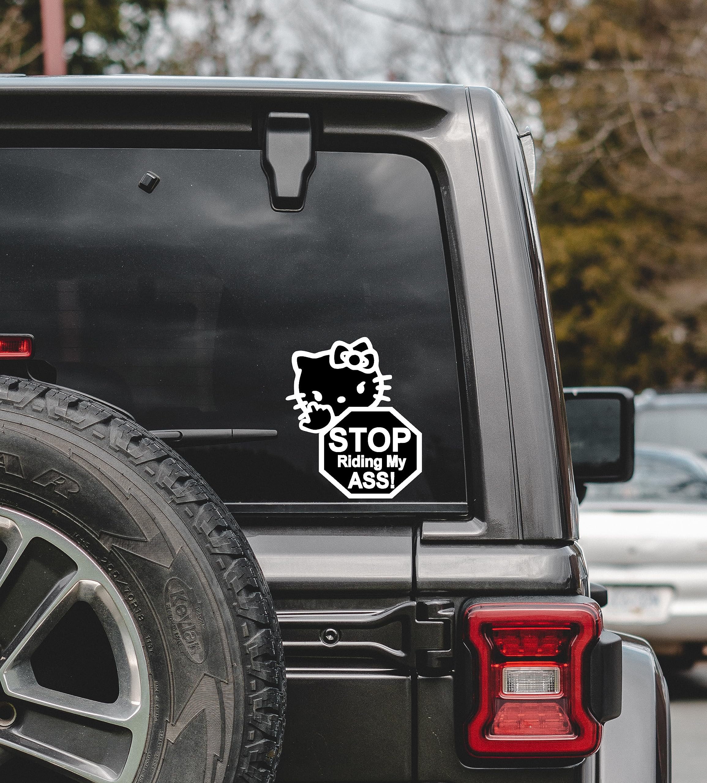 Hello Kitty, Stop Riding,Vinyl Decal,Sticker for Cars,Windows,Laptops and More