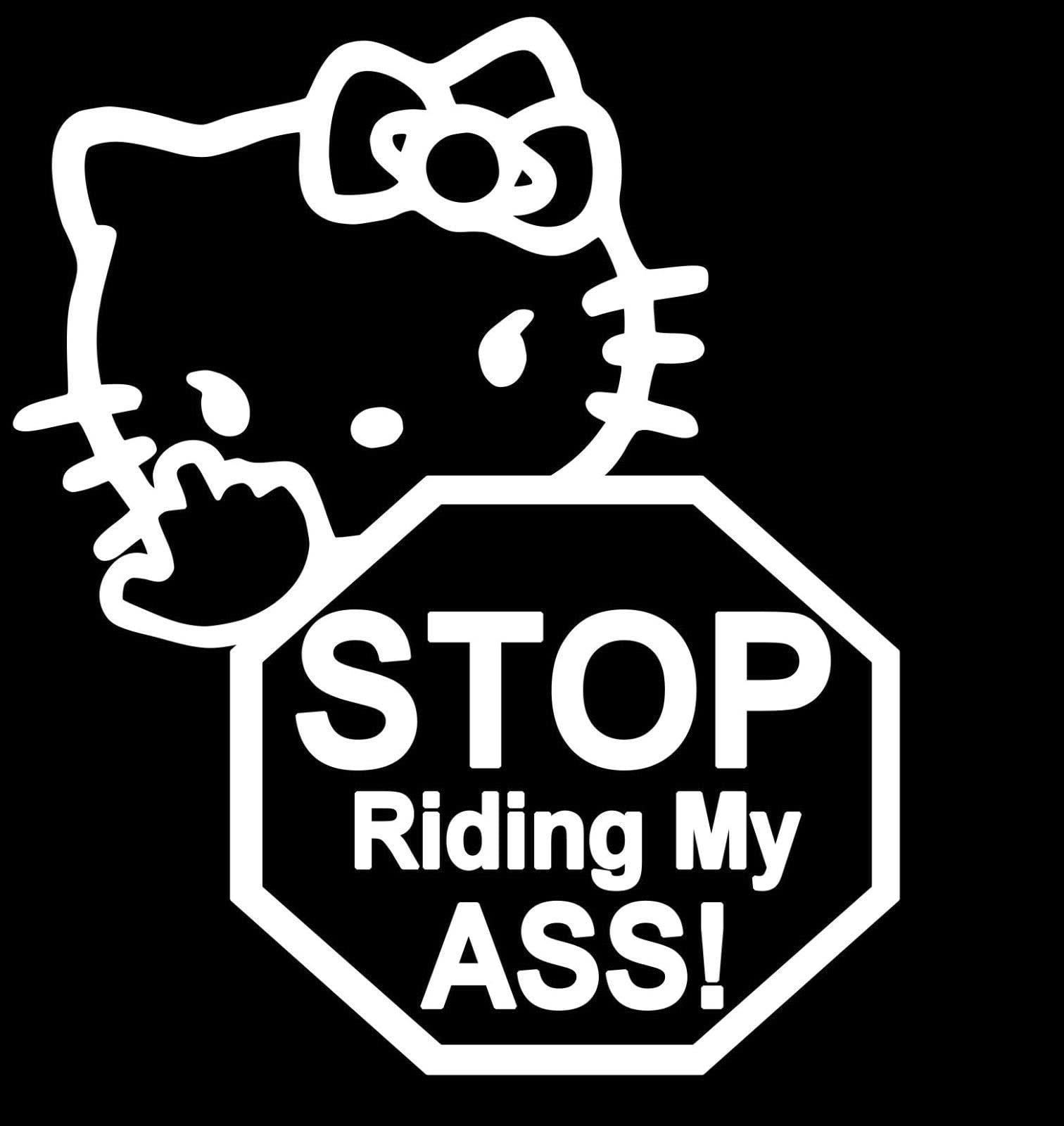 Hello Kitty, Stop Riding,Vinyl Decal,Sticker for Cars,Windows,Laptops and More