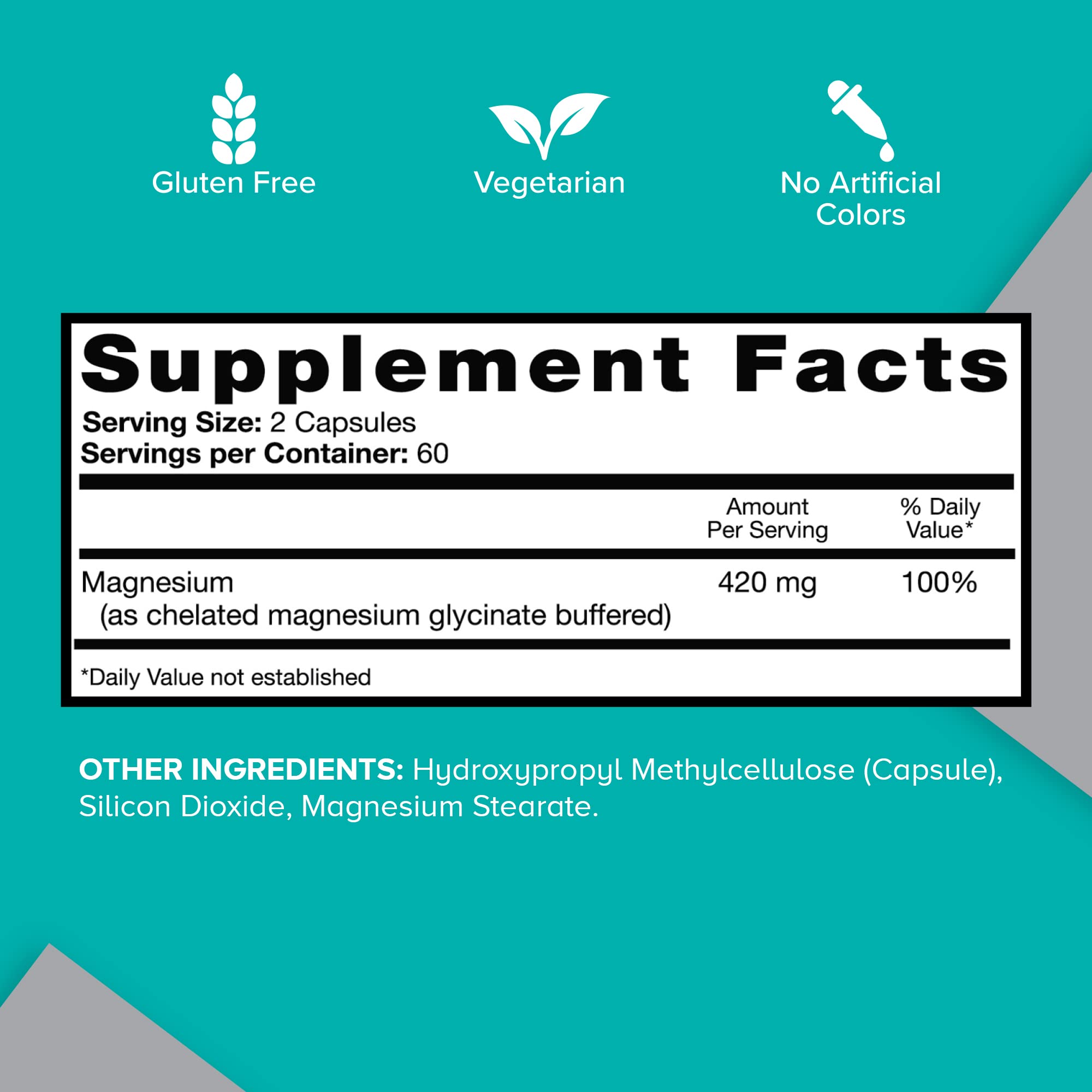 Qunol Magnesium Capsules 420mg, High Absorption Magnesium Supplement, Extra Strength, Bone and Muscle Health Supplement, 120 Count