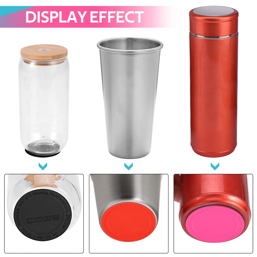 Bibabala 25pcs Silicone Bottoms for Tumblers, Wine Glasses & More (2.2x0.1inch)