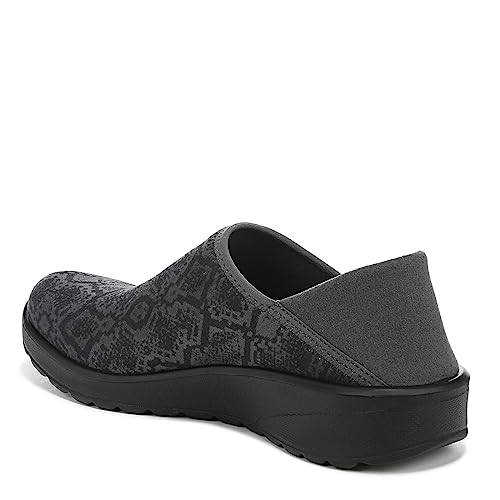 BZees Women's Getaway Slip-On Sneaker, Grey Snake Print, 8.5