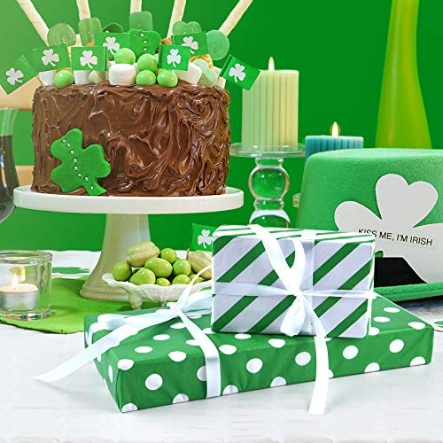 PLULON 60 Sheets Saint Patrick Gift Wrapping Tissue Paper Birthday, Tissue Paper for Home, Kitchen, DIY Crafts, Wrapping Accessory (Green)