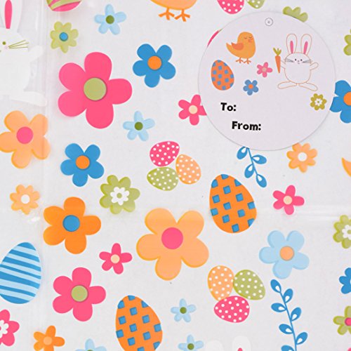 (2) Pack of Easter Cellophane Basket Bags 22-in. X 25-in