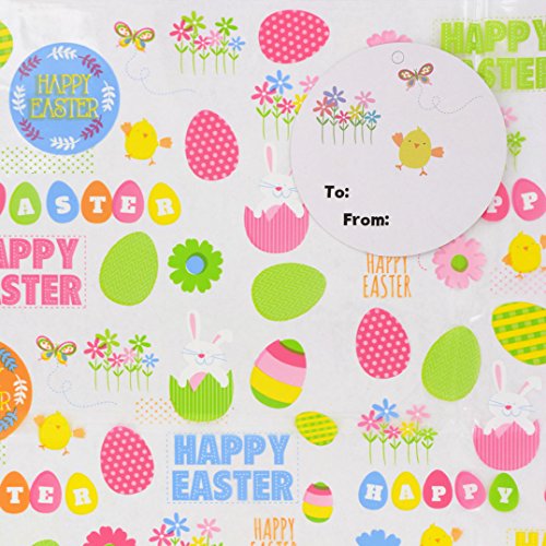 (2) Pack of Easter Cellophane Basket Bags 22-in. X 25-in