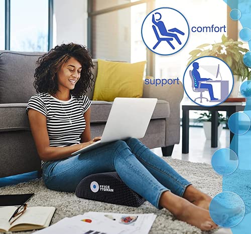 Office Ottoman Foot Rest for Under Desk at Work, Premium Ergonomic Footrest and Foot Stool for Desk, Excellent Leg Clearance & Firm Support