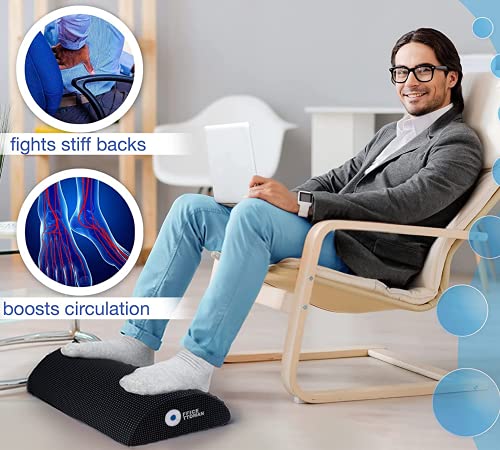 Office Ottoman Foot Rest for Under Desk at Work, Premium Ergonomic Footrest and Foot Stool for Desk, Excellent Leg Clearance & Firm Support