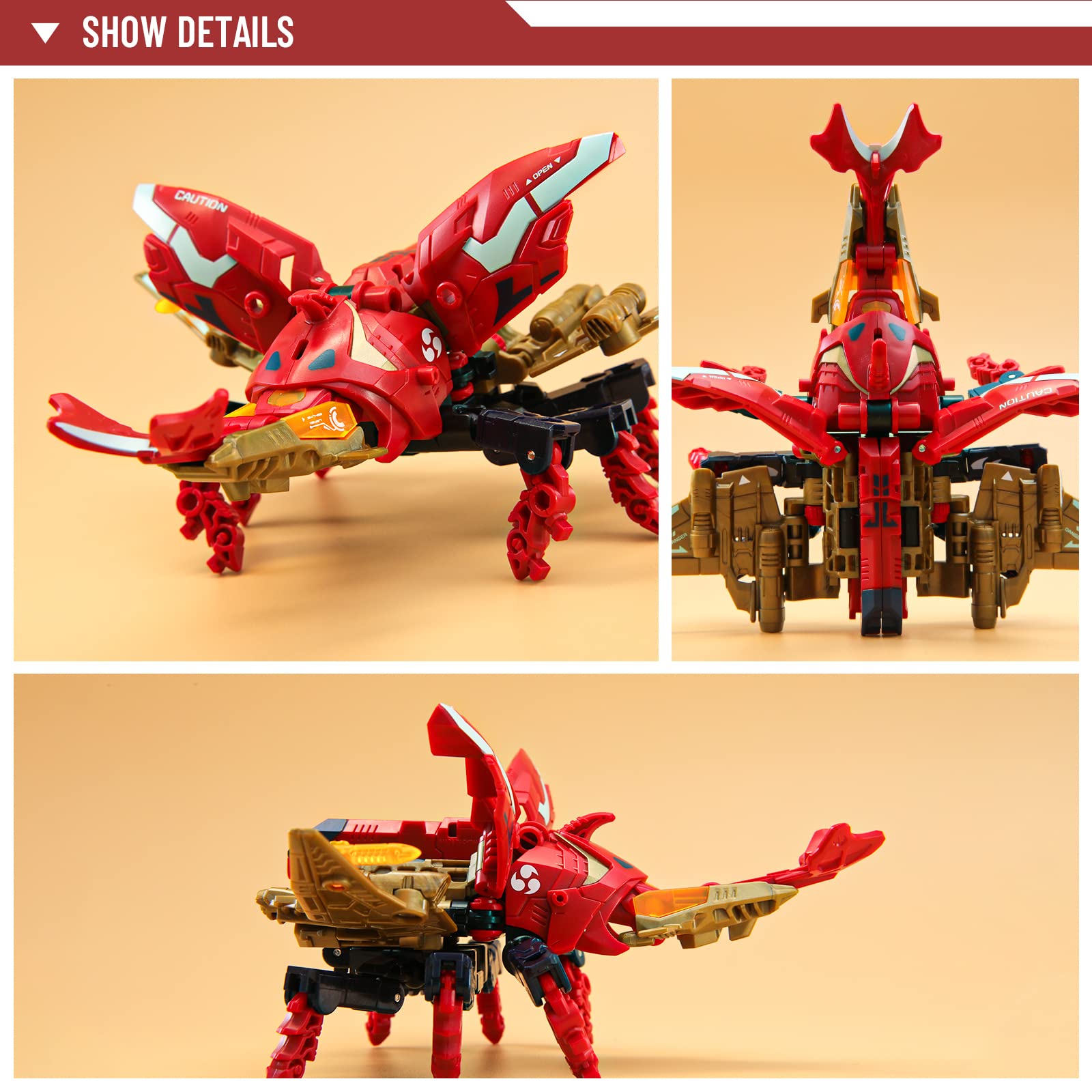 52TOYS Beastbox BB-32 Demon Dart Deformation Toys Action Figure, Converting Toys Deforms in Mecha and Cube, Perfect Birthday Party Gift for Teens and Adults