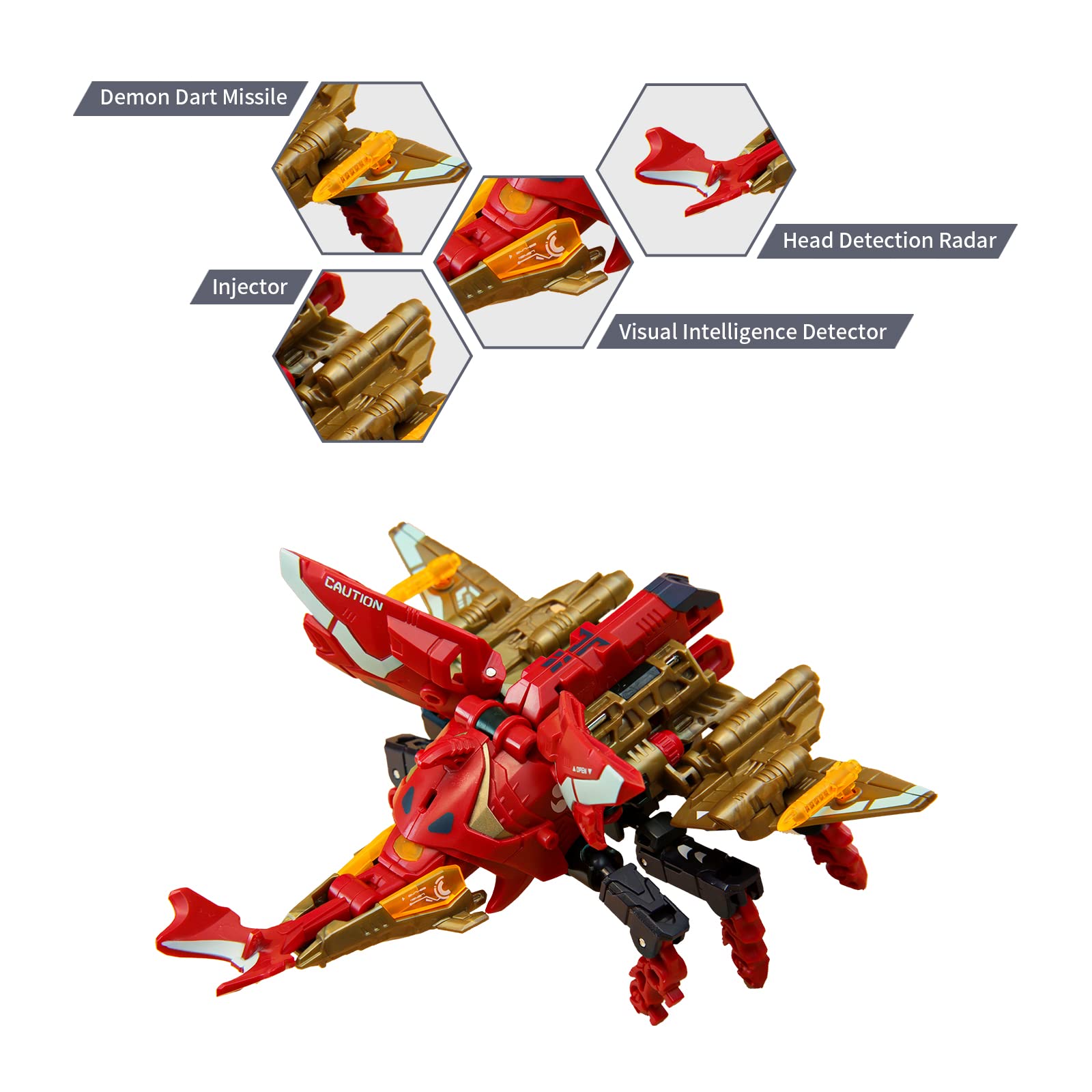 52TOYS Beastbox BB-32 Demon Dart Deformation Toys Action Figure, Converting Toys Deforms in Mecha and Cube, Perfect Birthday Party Gift for Teens and Adults