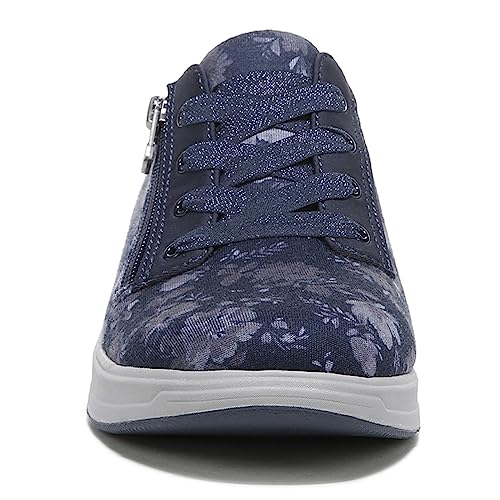 BZees Womens Tag Along Slip-On Sneaker Navy Floral 8.5 W