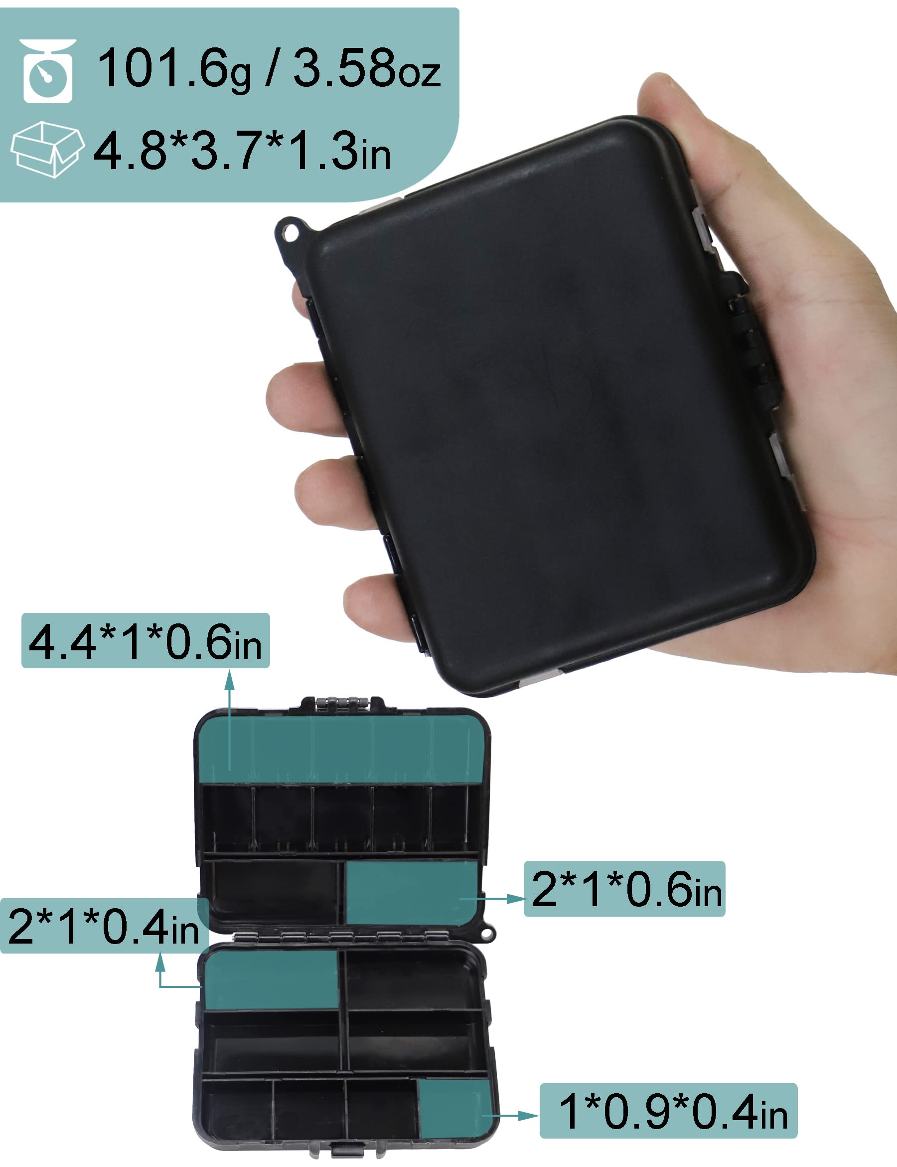 Avlcoaky Small Tackle Box Mini Fishing Tackle Box Organizer Lure Box Terminal Tackle Box Plastic Containers Case for Kayak & Boat Fishing