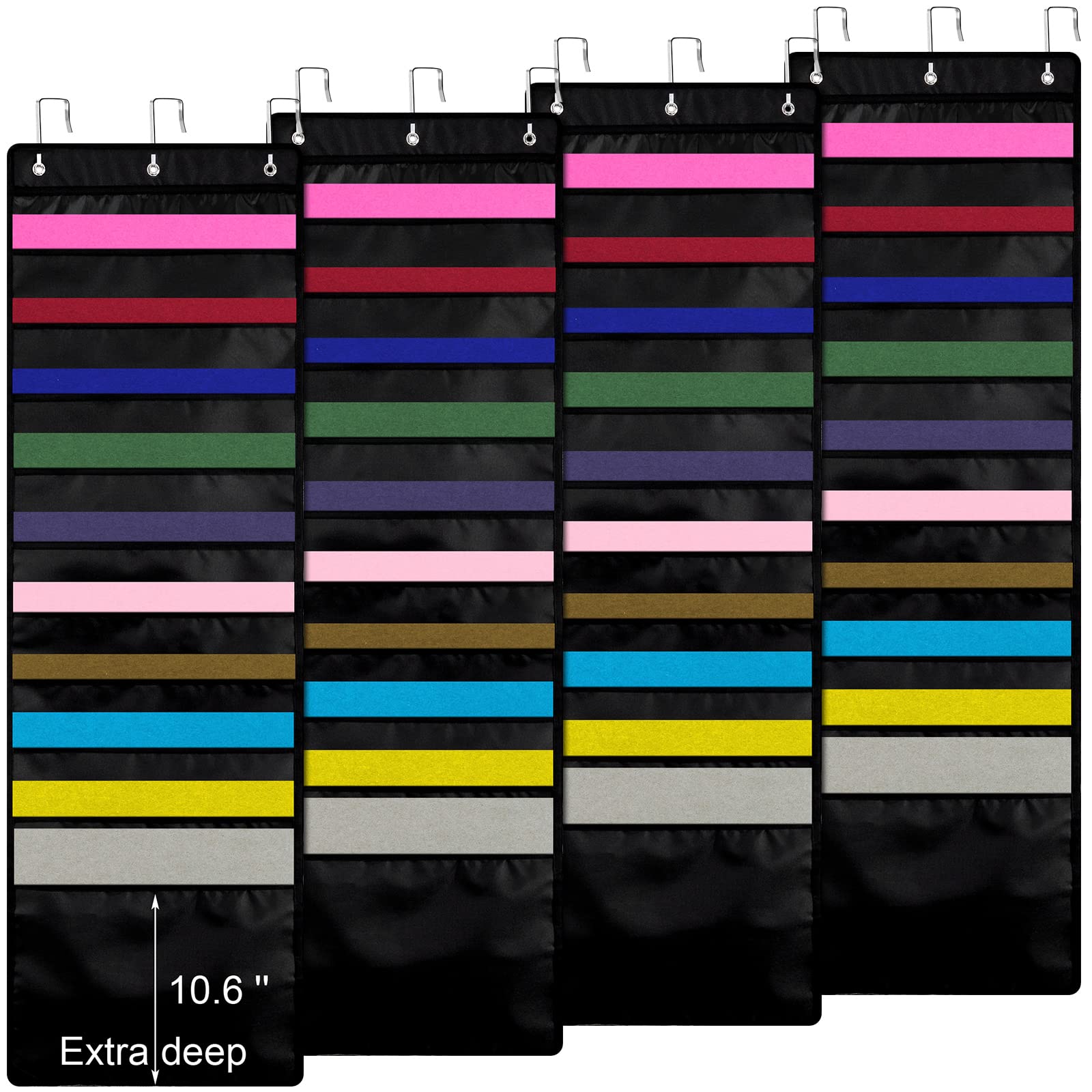 12 x 12 Inch Paper Storage Scrapbook Paper Storage Hanging Wall File Organizer with Door Hangers Storage Organizer for Office Cardstock, Craft(4 Pieces)
