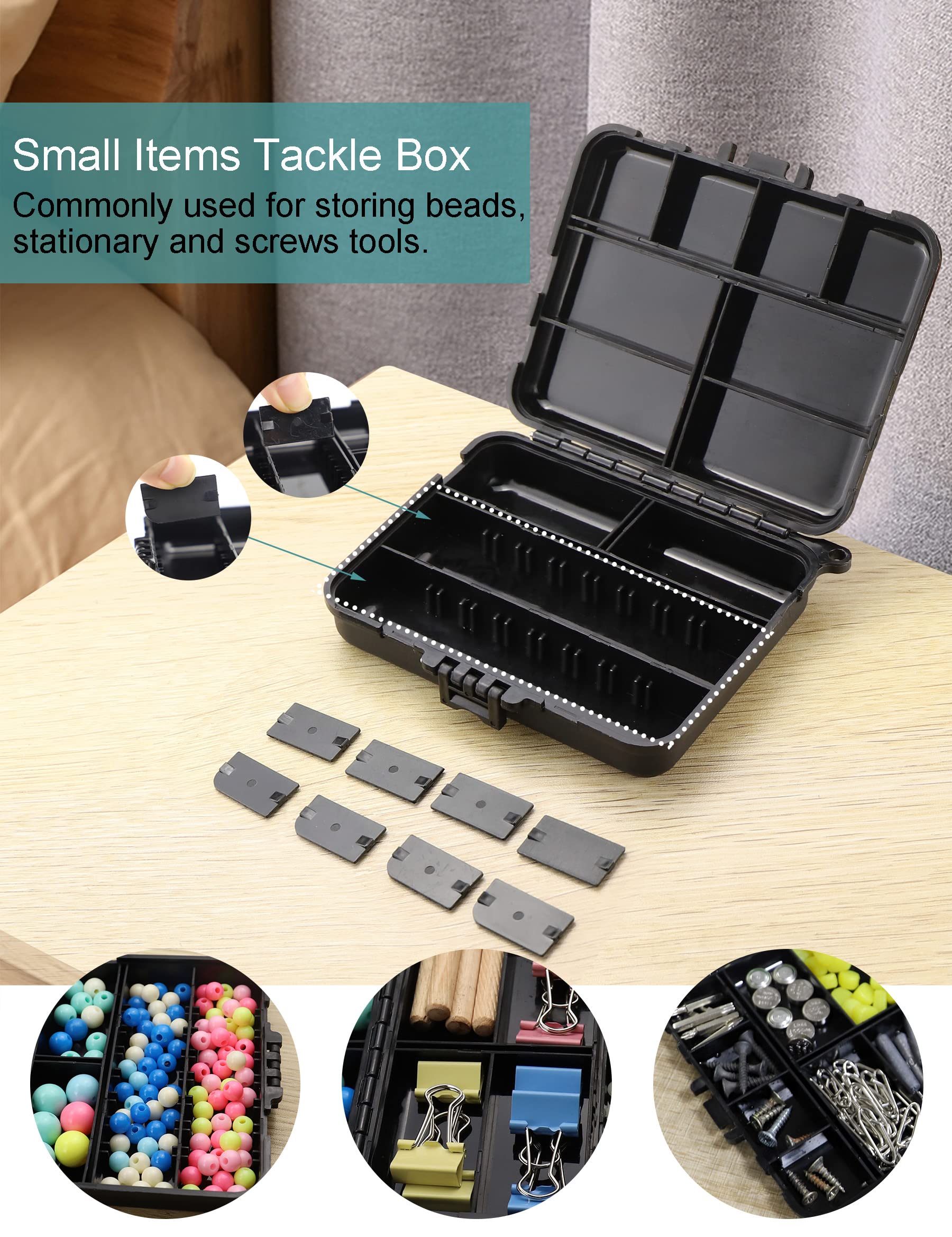 Avlcoaky Small Tackle Box Mini Fishing Tackle Box Organizer Lure Box Terminal Tackle Box Plastic Containers Case for Kayak & Boat Fishing