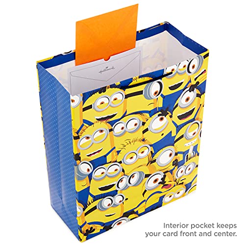 Hallmark 15" Extra Large Gift Bag with Tissue Paper (Minions) for Kids, Birthdays, Christmas