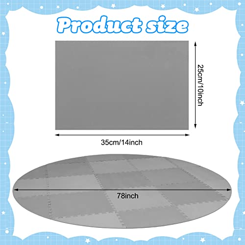 Jutom 78 Inch Diameter 21 Pcs Hot Tub Mat Interlocking Foam Ground Hot Tub Flooring Protector Inflatable Non Slip Pool Spa Floor Pad for Outdoor Balcony Shower(1/4 Inch)