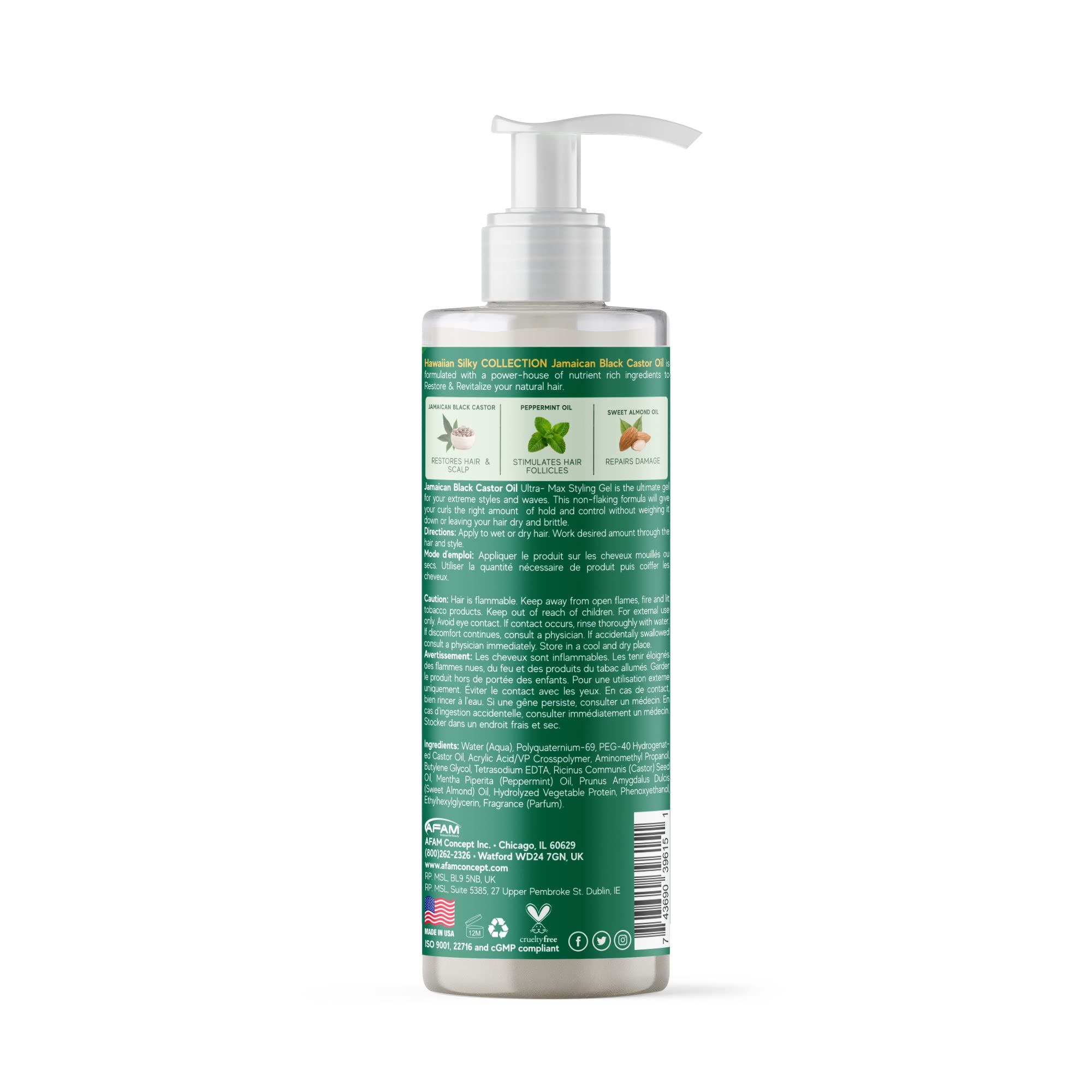 Hawaiian Silky Jamaican Black Castor Oil Collection Ultra Max Styling Gel