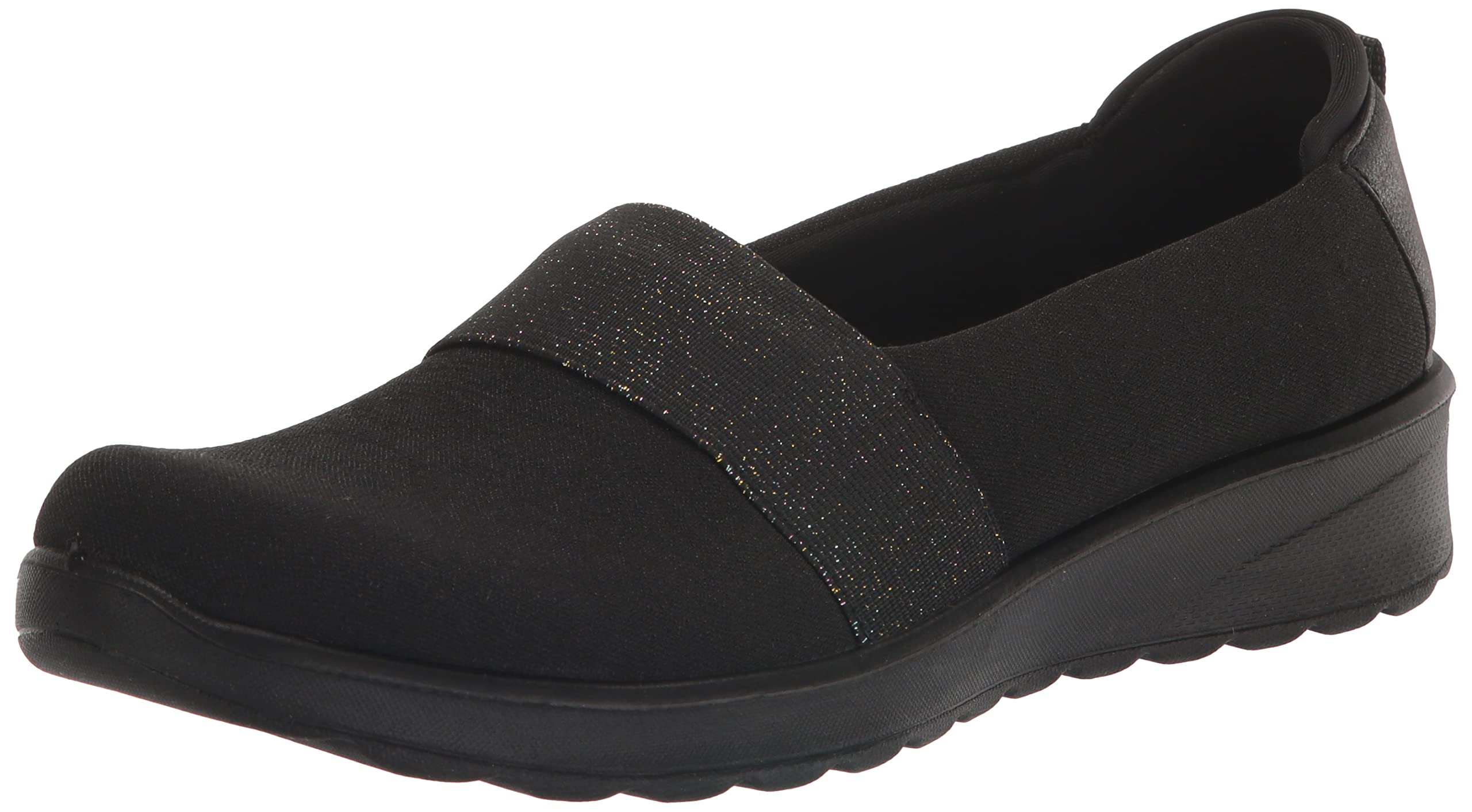 BZees Womens Gracie Slip On Black 7 W