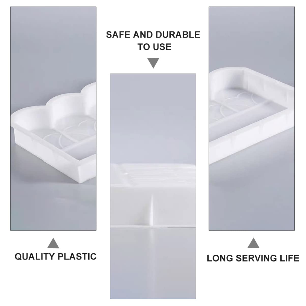 GANAZONO Cement Molds Fence Plastic Mold Concrete Brick Outdoor Cement Mould