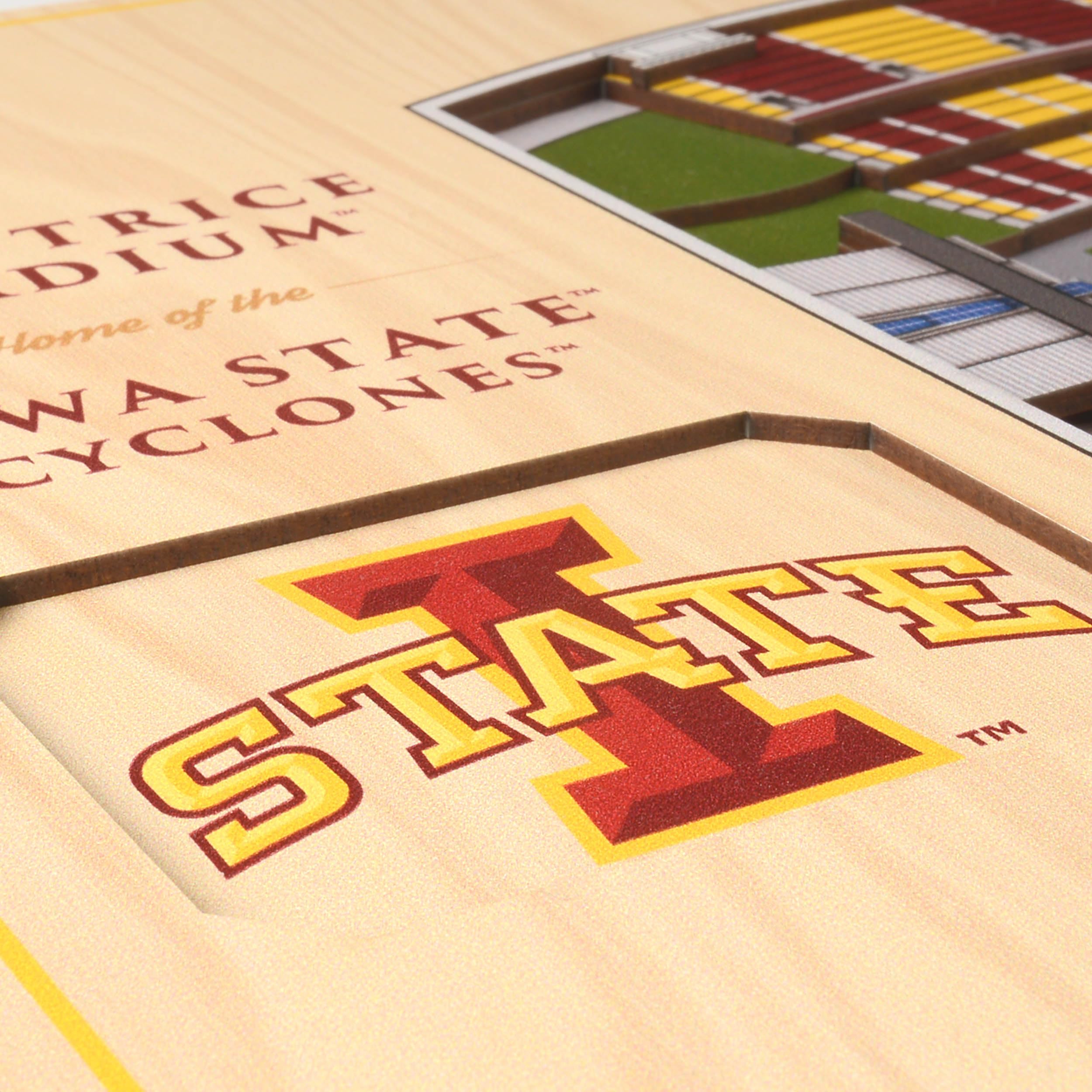 YouTheFan NCAA Iowa State Cyclones 5-Layer StadiumView 3D Wall Art - Jack Trice Stadium