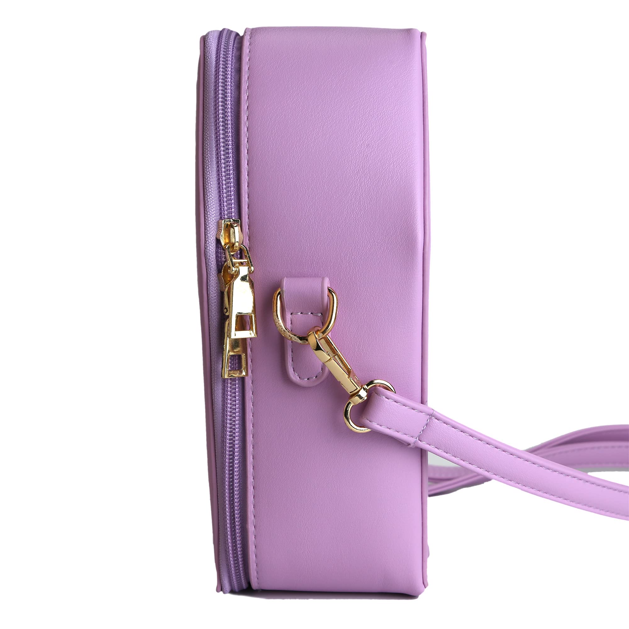 Ondeam Coffin Shape Gothic Shoulder Purses,Christ cross CrossBody Bag Halloween Costume Accessories (Purple)