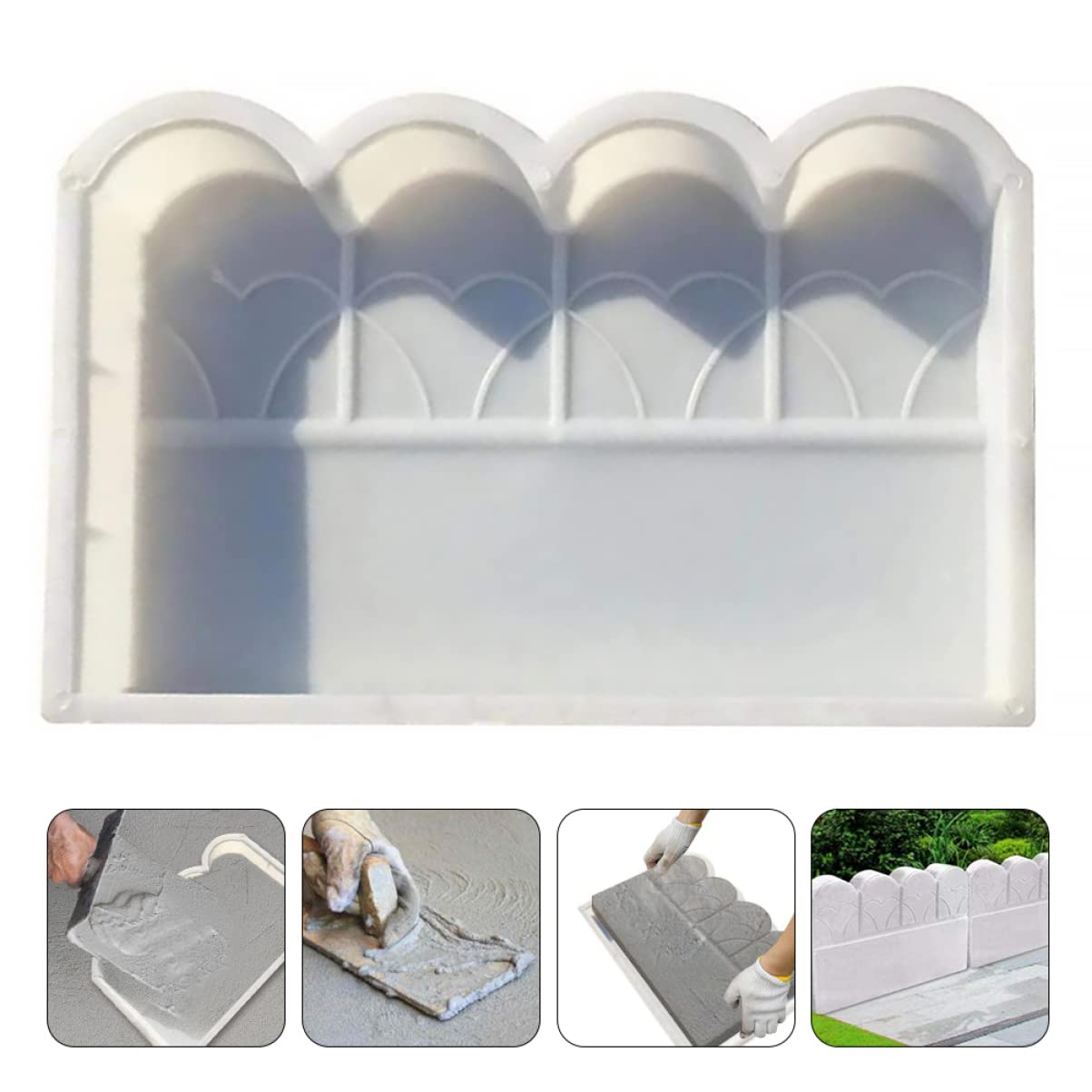 GANAZONO Cement Molds Fence Plastic Mold Concrete Brick Outdoor Cement Mould