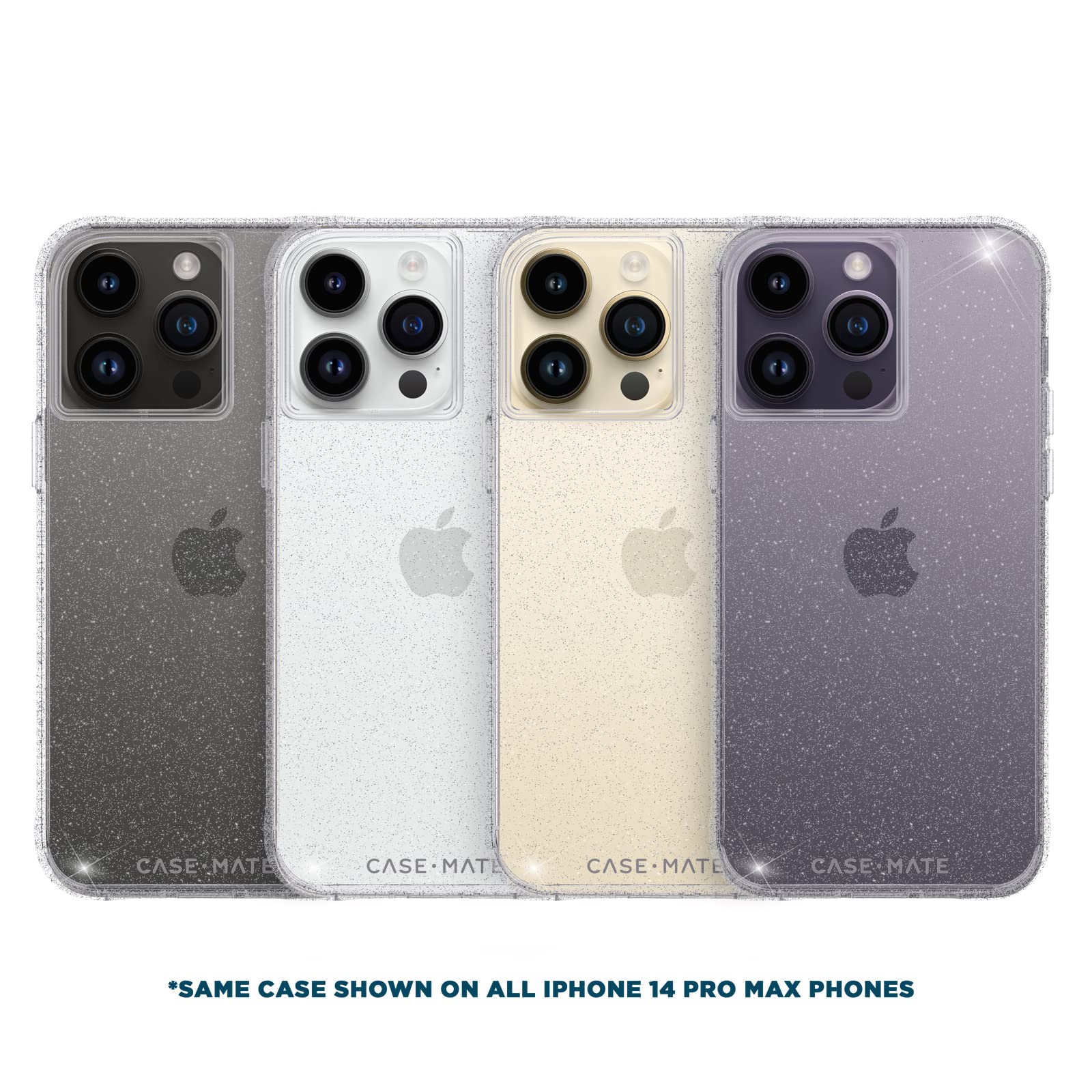 Case-Mate iPhone 14 Pro Max Case - Sheer Crystal [10FT Drop Protection] [Wireless Charging Compatible] Luxury Cover with Cute Bling Sparkle for iPhone 14 Pro Max 6.7", Anti-Scratch, Shock Absorbent