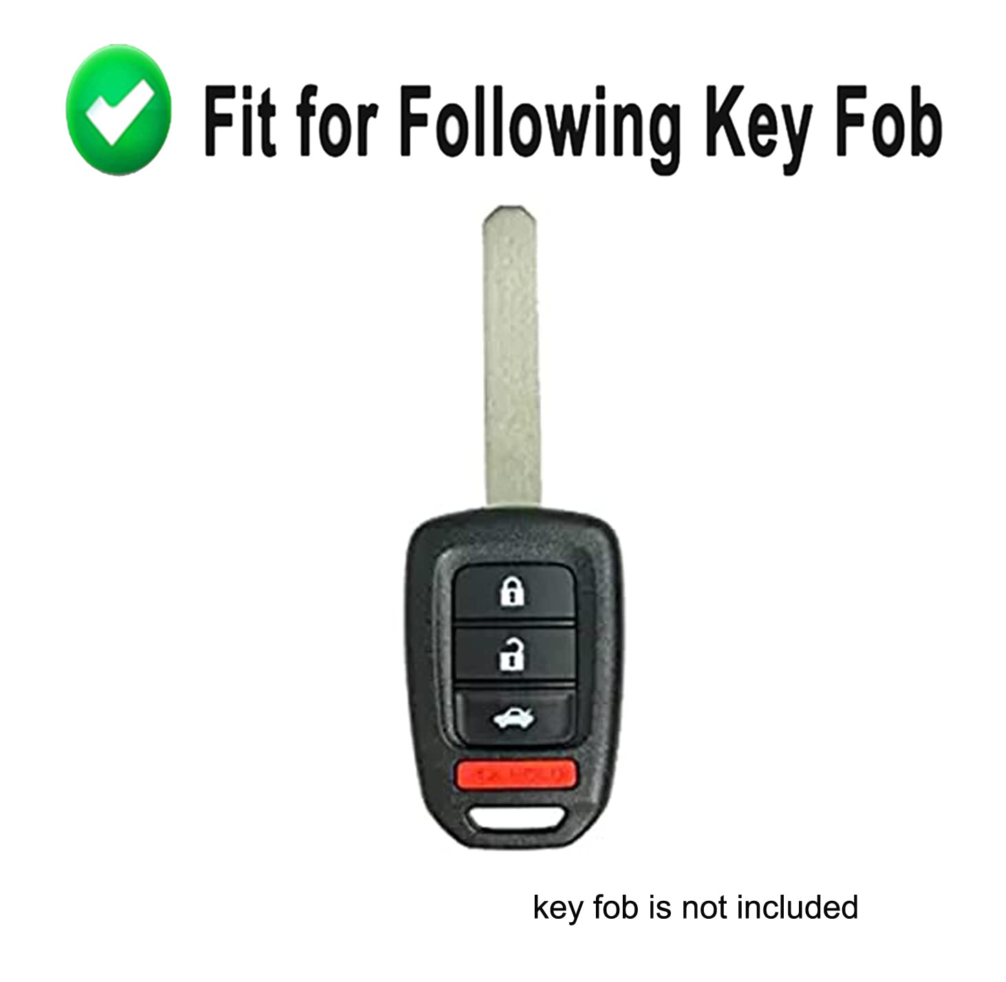 Key Fob Cover Case Fit for Honda Accord Civic CR-V HR-V Remote Holder Skin Protector Keyless Entry Sleeve Accessories (White)