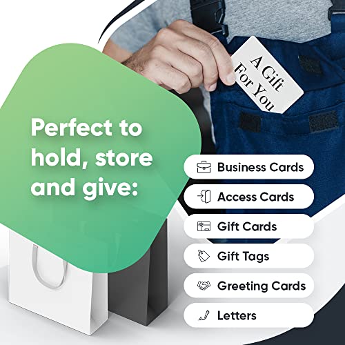 Swipe It Gift Card Holder Sleeves Paper 50 Pack Bulk for Christmas, Holiday, Birthday, Fathers Day, Housewarming, Wedding, Anniversary, Baby Shower, Spa, A Gift for You, White