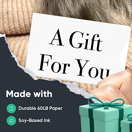 Swipe It Gift Card Holder Sleeves Paper 50 Pack Bulk for Christmas, Holiday, Birthday, Fathers Day, Housewarming, Wedding, Anniversary, Baby Shower, Spa, A Gift for You, White