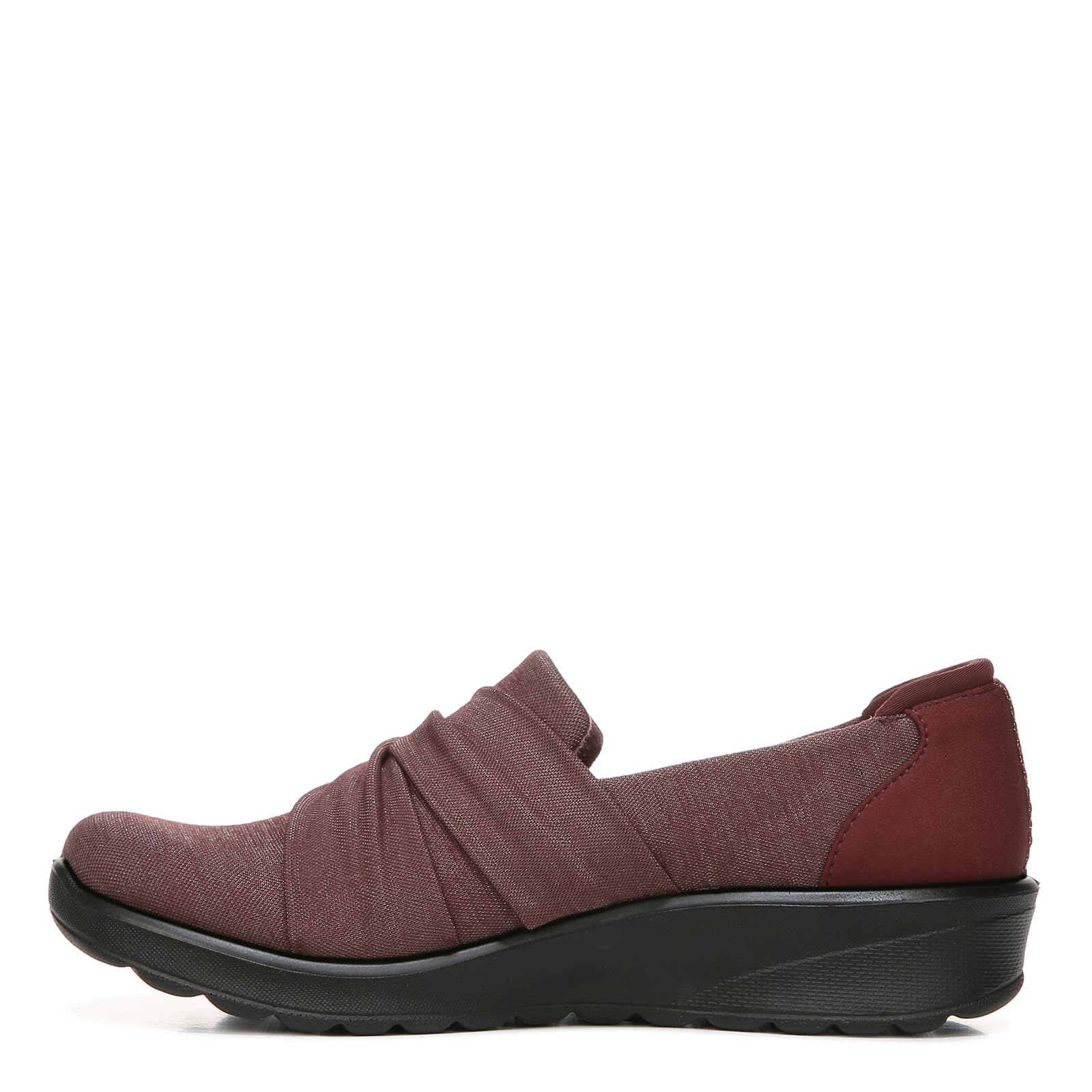 BZees Women's Glimmer Slip-Ons Loafer, Windsor Red Shimmer, 7.5 Wide