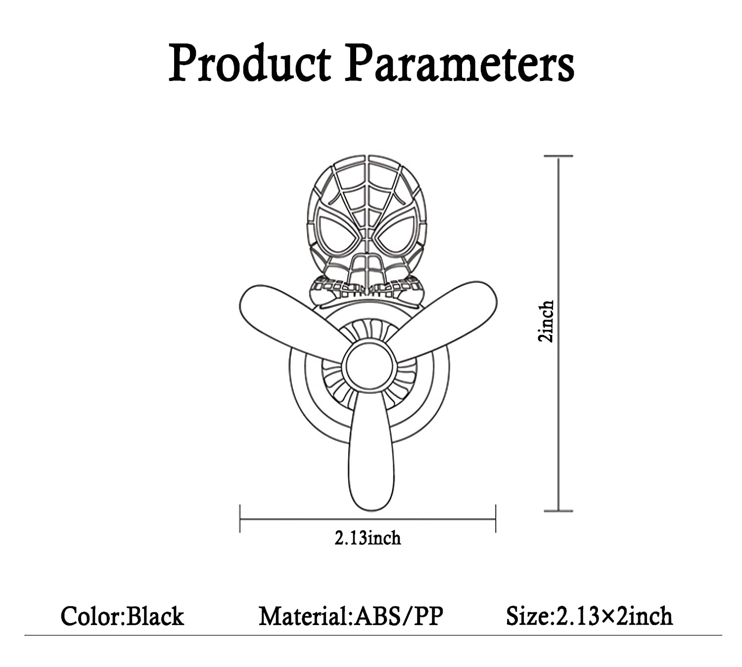 Car Air Fresheners, Cute Cartoon Hero Pilot Vent Clip Interior Accessories, Rotating Propeller Automotive Air Outlet Fan Creative Car Perfume Decoration