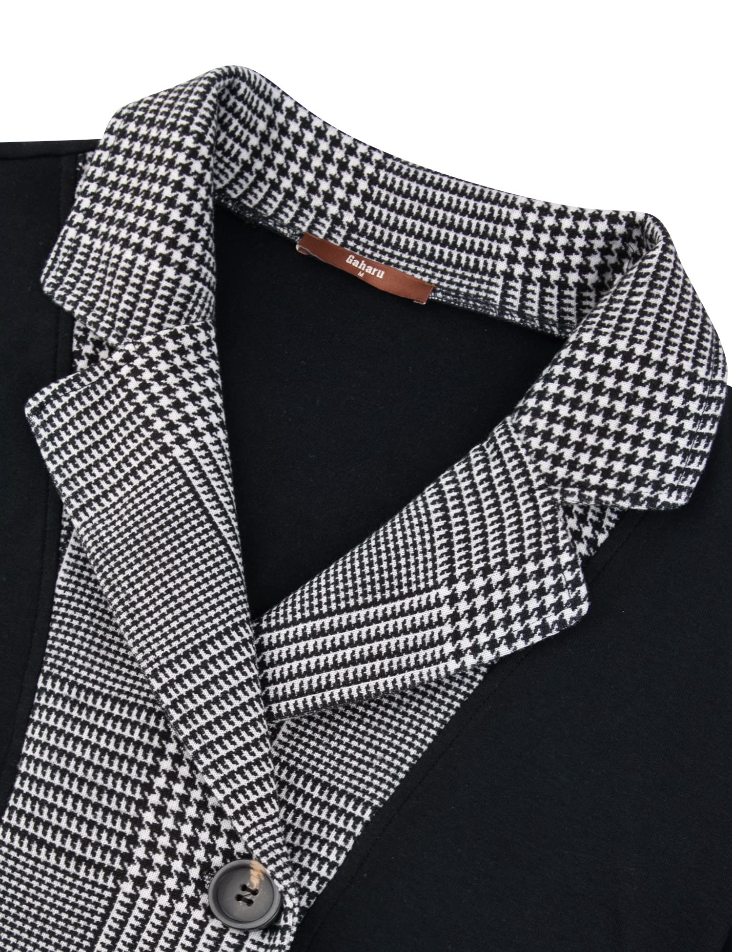 Gaharu Pullover Tunic Tops Ladies Long Sleeve Fall Top Lapel Tunic Sweaters for Women to Wear With Leggings Flowy Shirts Comfy Sweatshirts Black and White,L