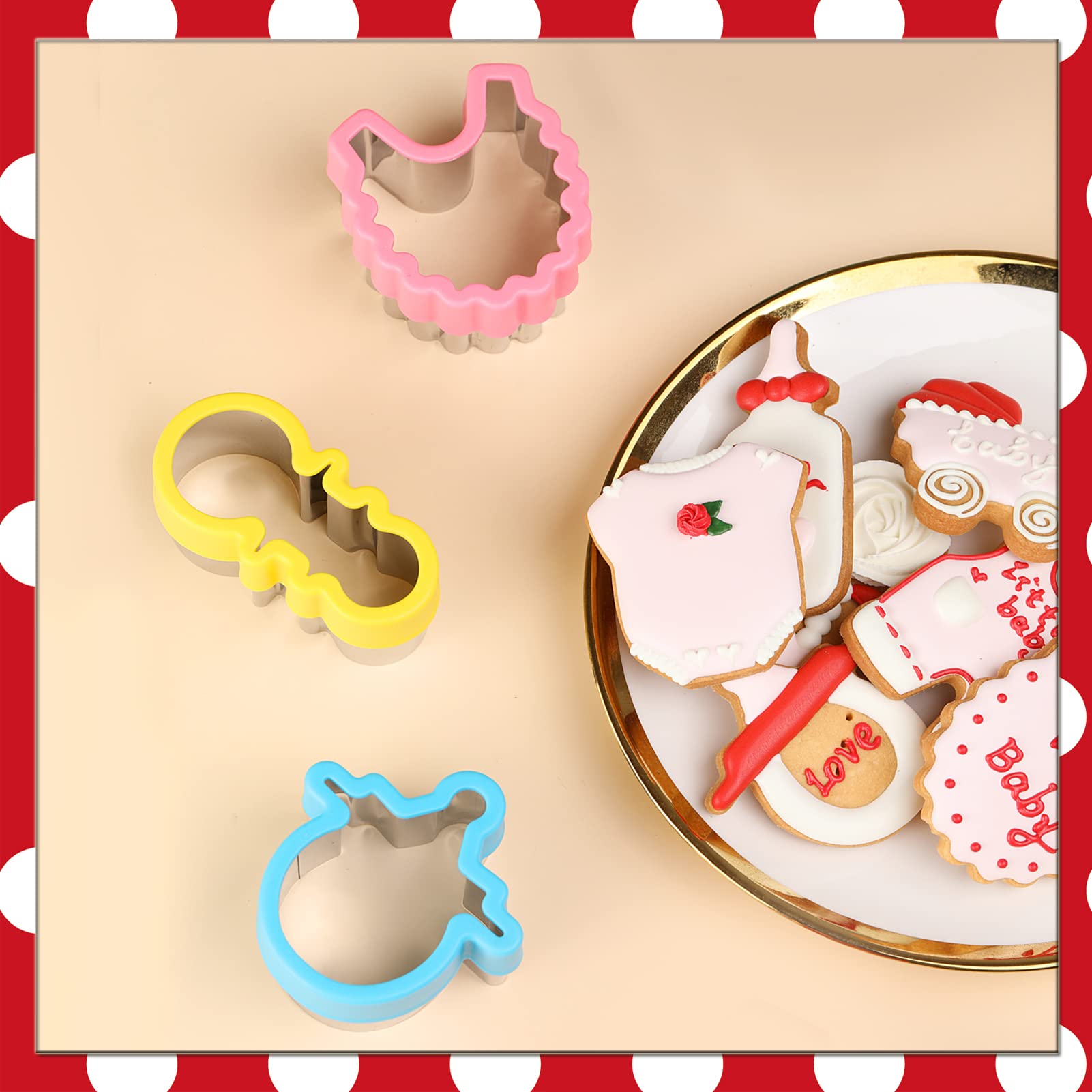 ETERSION Baby Shower Cookie Cutters 8 Pieces Baby Cookie Cutters