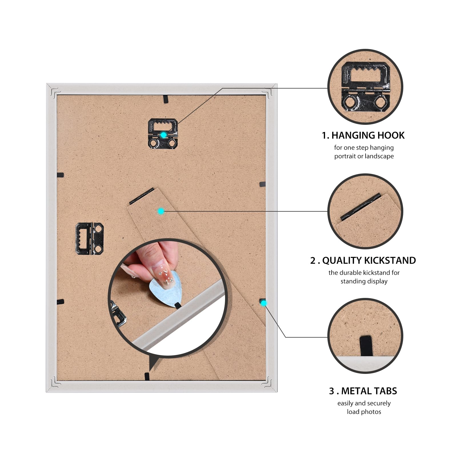 BSRHOME 11x14 Picture Frame Set of 2, Display Pictures 8x10 with Mat or 11x14 Without Mat for Tabletop Display and Wall Mounting, Distressed Brown