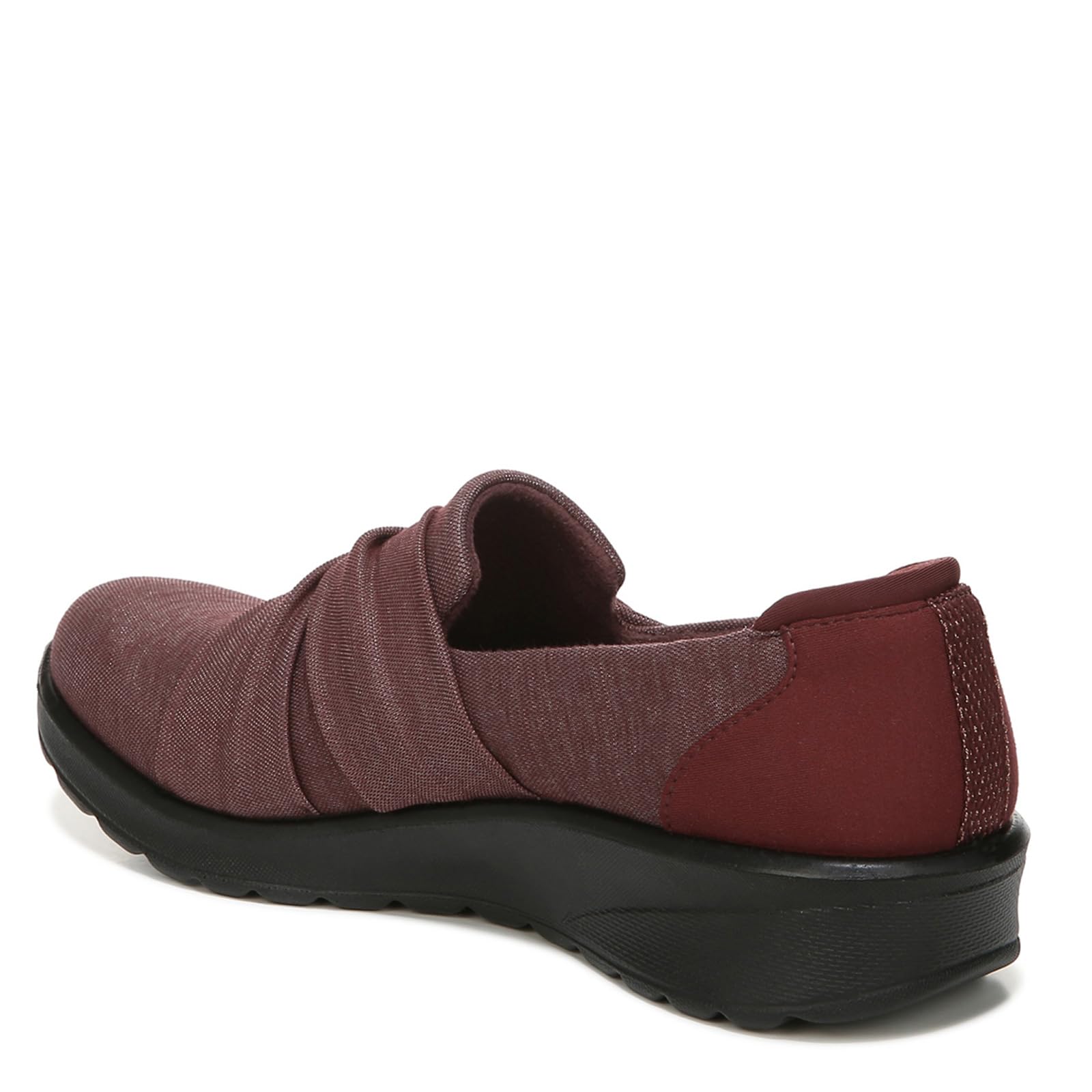 BZees Women's Glimmer Slip-Ons Loafer, Windsor Red Shimmer, 9 Wide