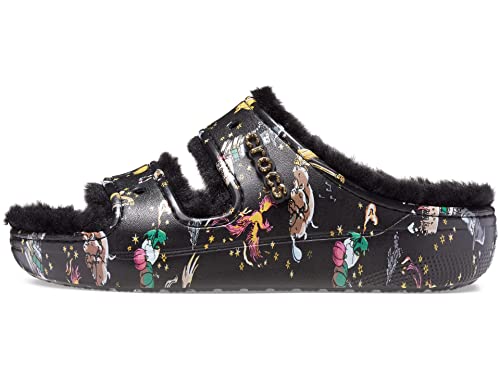 Crocs Unisex-Adult Classic Harry Potter Cozzzy Sandals Slide, Black/Multi, Numeric_6 US Men