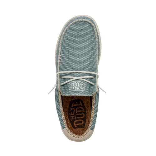 Hey Dude Mens Shoes Braided Blue Aqua 2 Size 13 Women/11 Men - Slip On Shoes - Comfortable & Light-Weight, Wally