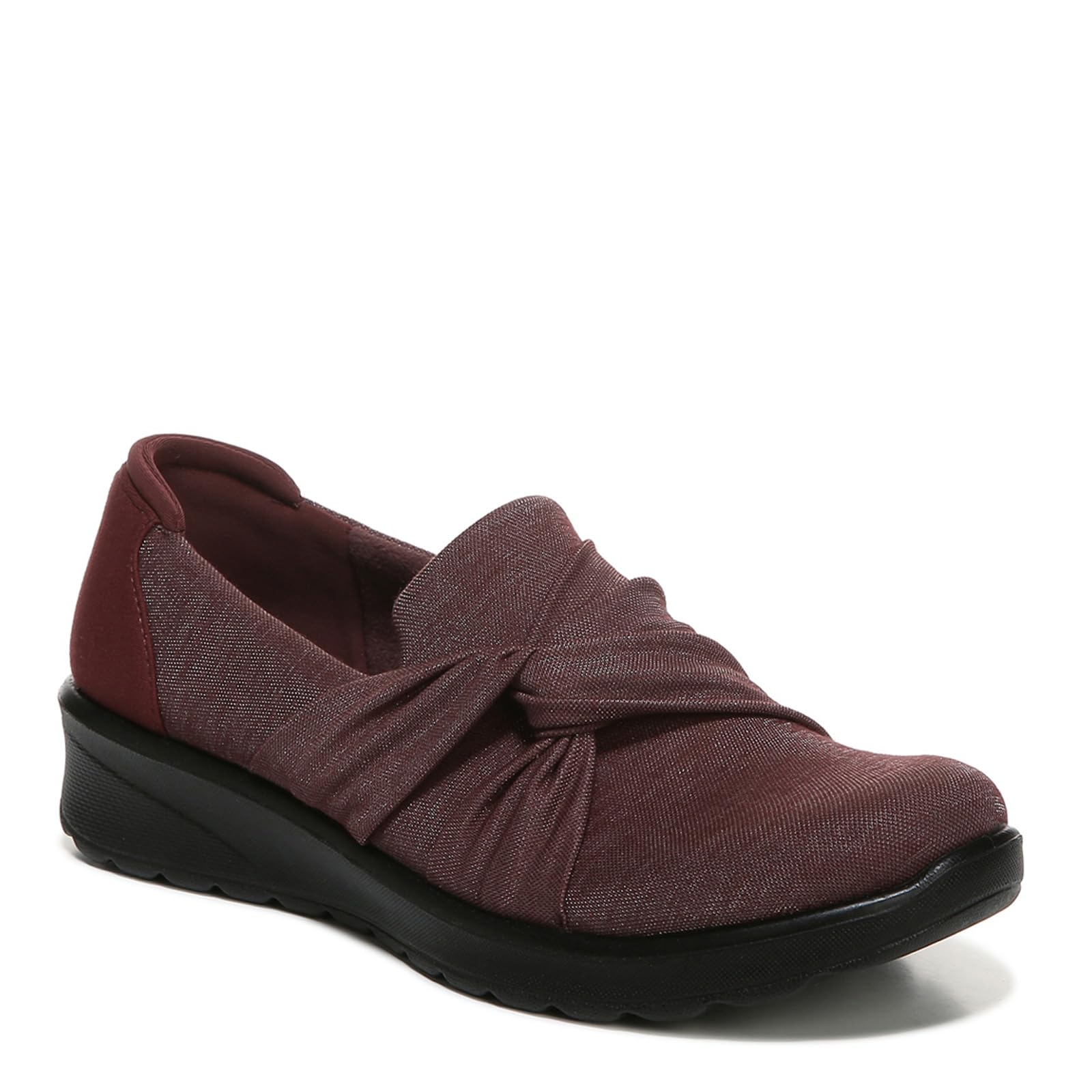 BZees Women's Glimmer Slip-Ons Loafer, Windsor Red Shimmer, 9 Wide