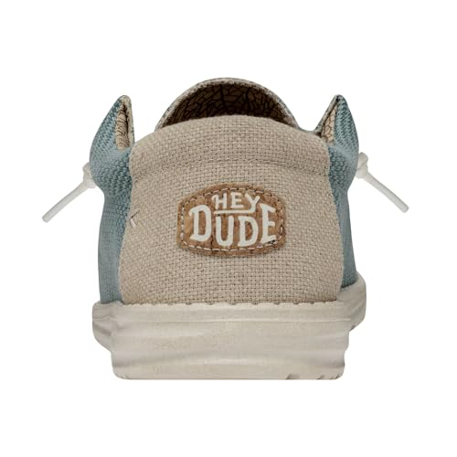 Hey Dude Mens Shoes Braided Blue Aqua 2 Size 13 Women/11 Men - Slip On Shoes - Comfortable & Light-Weight, Wally