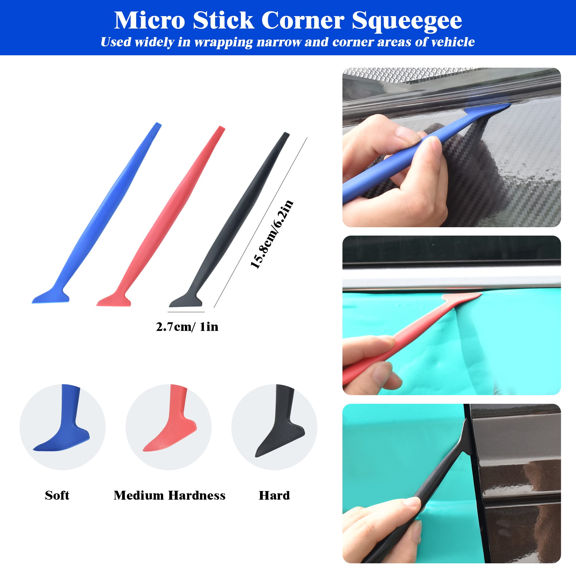 Zanch Vinyl Wrap Tool Kit,Complete Tools for Automotive Vinyl Wrap Film Installation - Beginner Friendly 35pcs