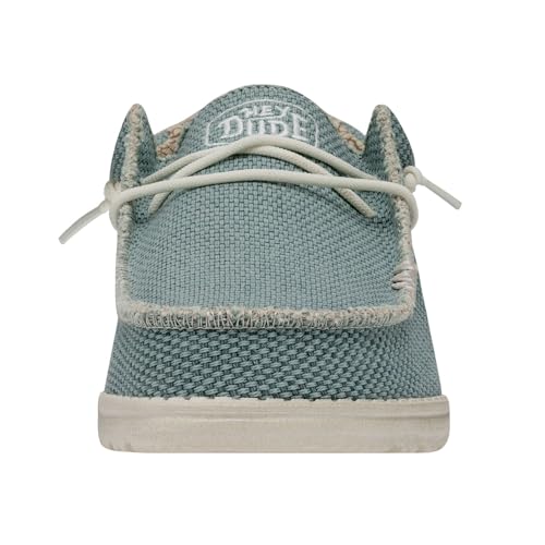 Hey Dude Mens Shoes Braided Blue Aqua 2 Size 13 Women/11 Men - Slip On Shoes - Comfortable & Light-Weight, Wally