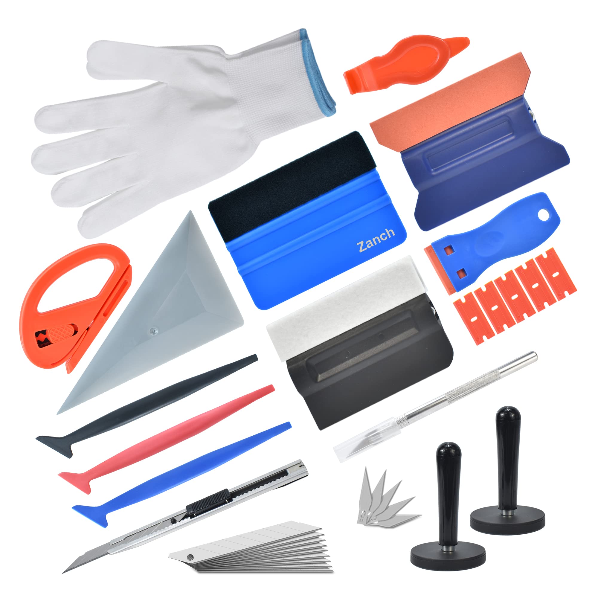 Zanch Vinyl Wrap Tool Kit,Complete Tools for Automotive Vinyl Wrap Film Installation - Beginner Friendly 35pcs