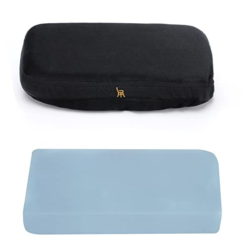 Comfort Memory Foam Armrest Pads for Office Chair Gaming Chair Arm Rest Covers for Elbows Ergonomic Armrest Pillow Pads for Desk Chair (Black, Set of 2)