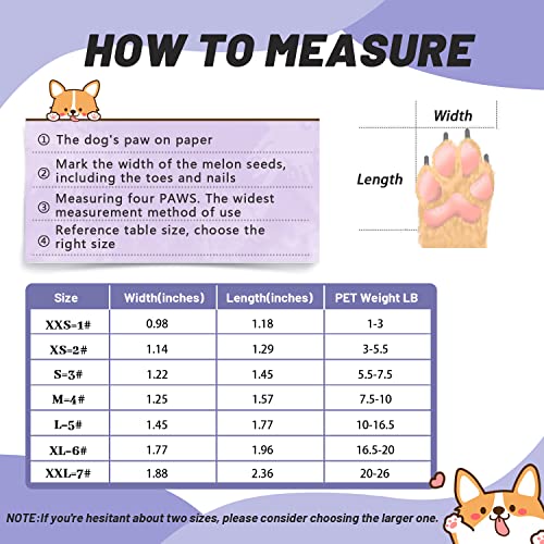 LUZGAT 4PCs Dog Boots Dog Shoes Pow Protector for Summer Hot Pavement for Small Medium Dogs Cat with Non-Slip Sole and Reflective Straps(Red,Size 4)