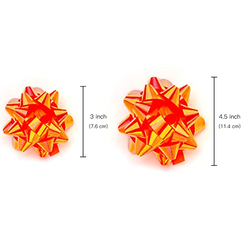 WRAPAHOLIC Holographic Gift Bow Assortment (24 Bows) Light Blue, Pink, Yellow, Orange, White for Birthday, Wedding, Christmas, Baby Shower, Bridal Showers